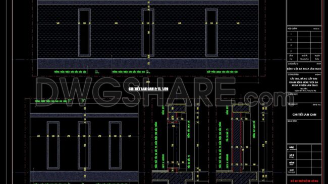 Autocad Drawings Of 2-Story Hospital A Complete Project 23×54m For Download