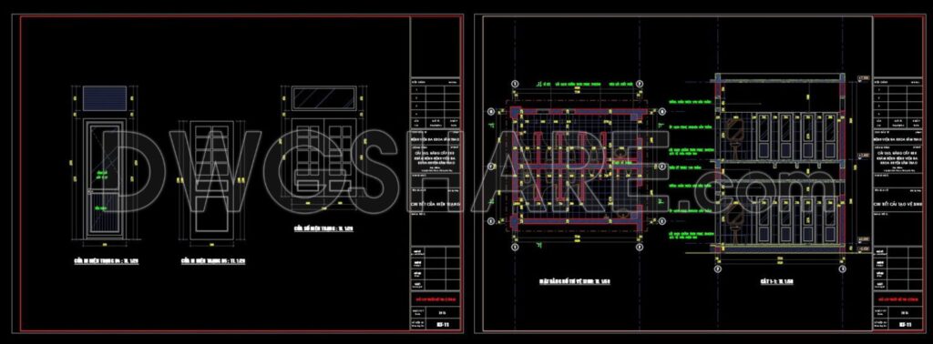 Autocad Drawings Of 2-Story Hospital A Complete Project 23×54m For Download