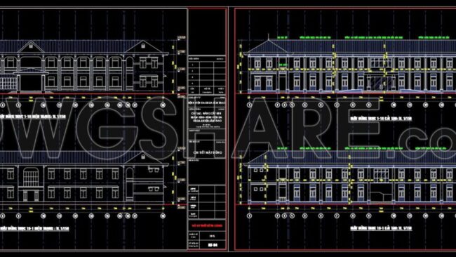 Autocad Drawings Of 2-Story Hospital A Complete Project 23×54m For Download