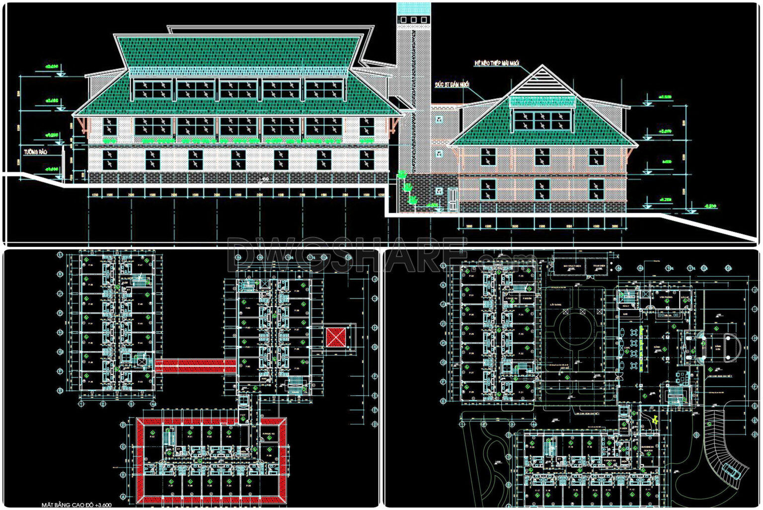 109. Download the complete construction drawings of the 2-story hotel ...