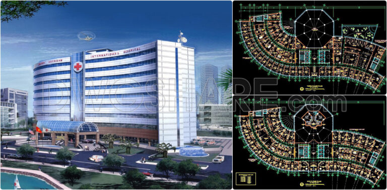 40. Download Architectural Drawings of Viet My 9-Story Hospital AutoCAD DWG