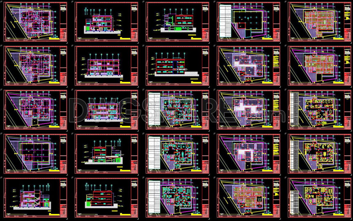 42. Download Complete Regional Hospital Architectural AutoCAD DWG Drawings